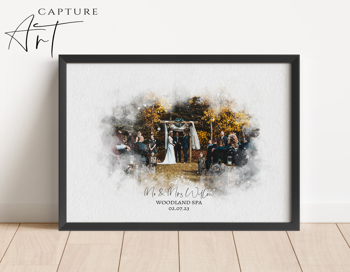 Watercolor Wedding Venue Portraits - Custom Wedding Prints & Canvases ...